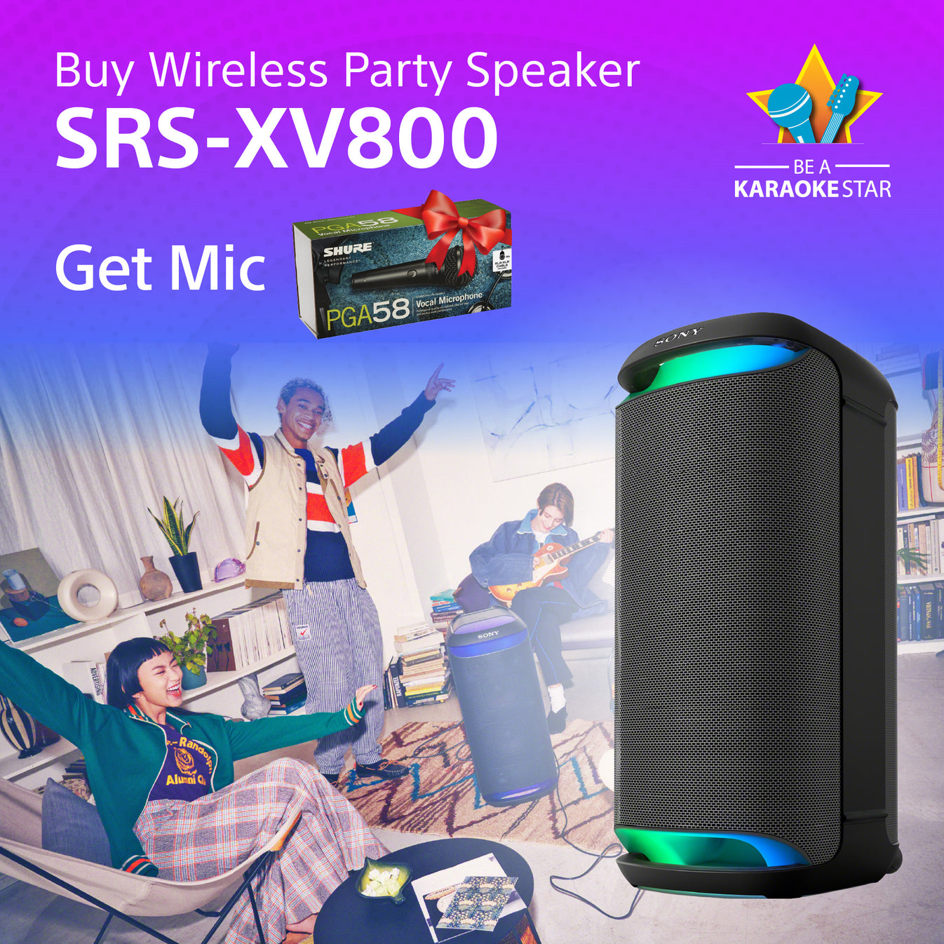 Buy Online Sony SRS-XV800 X-Series Wireless Party Speaker – Sony World ...